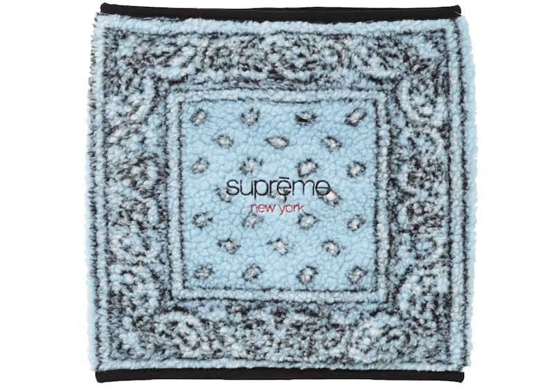 ネックウォーマー supreme bandana fleece neck gaiter Supreme Bandana Fleece Neck Gaiter - Light Blue | Editorialist